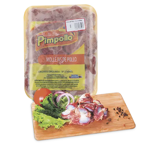 MOLLEJAS POLLO PIMPOLLO CONGELADO BANDEJA X500G