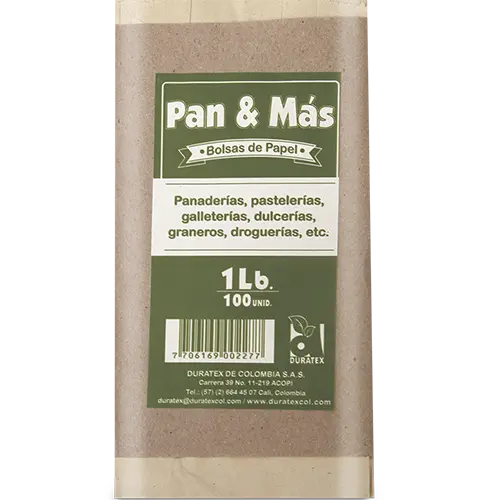 BOLSA PAPEL PAN & MAS 1 LBX100U