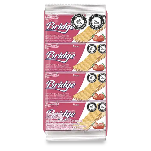 GALLETA WAFER BRIDGE CHOCOLATE 30GX8U