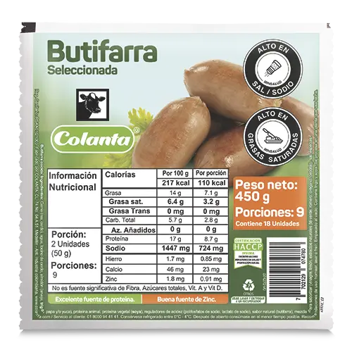 BUTIFARRA COLANTA 450GEN18U