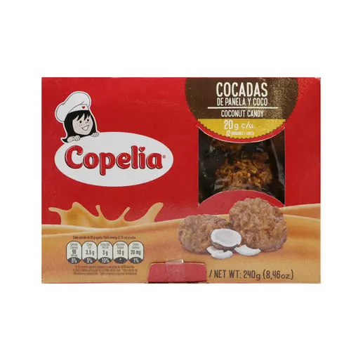 COCADAS COPELIA DE PANELA Y COCO 20GX12U