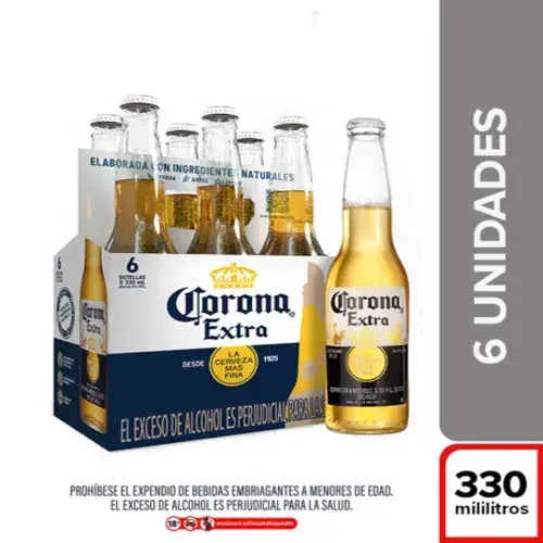 CERVEZA CORONA BOTELLA 330MLX6U