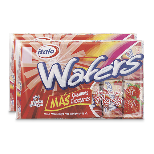 Galleta Waffer Italo Taquito Fresa 240Gx2U