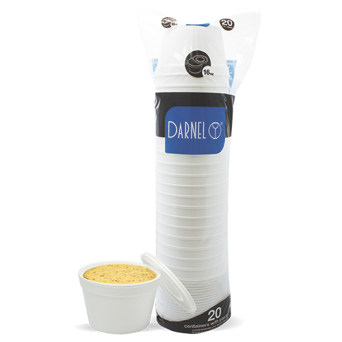 Contenedor DARNEL Con Tapa Plastica 16OZ X 20U