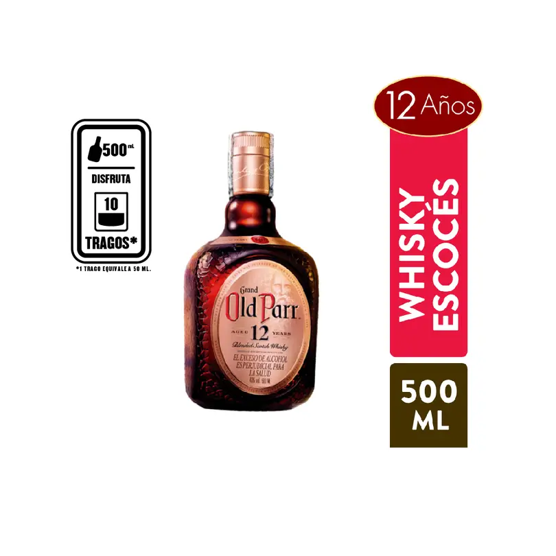 WHISKY OLD PARR 12 ANOS 500ML